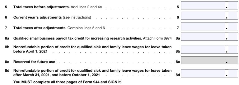 IRS Form 944 Instructions - Employer's Annual Federal Tax Return