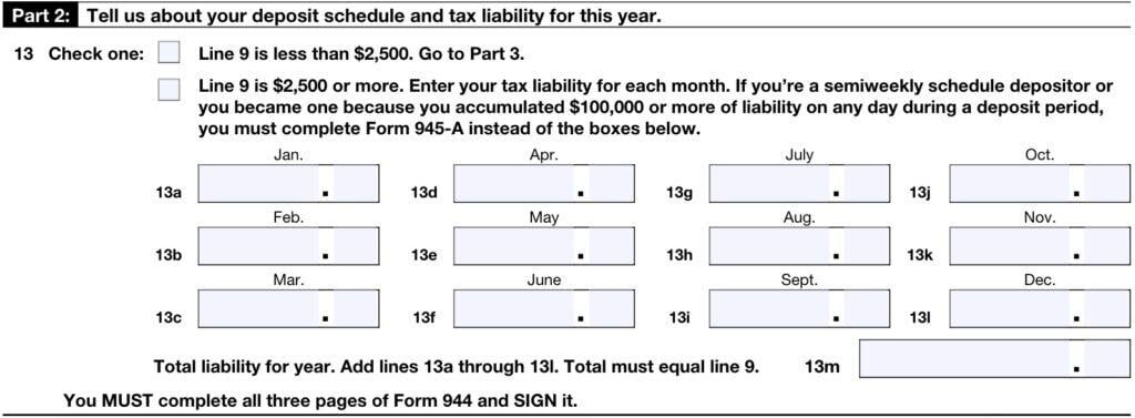 IRS Form 944 Instructions - Employer's Annual Federal Tax Return
