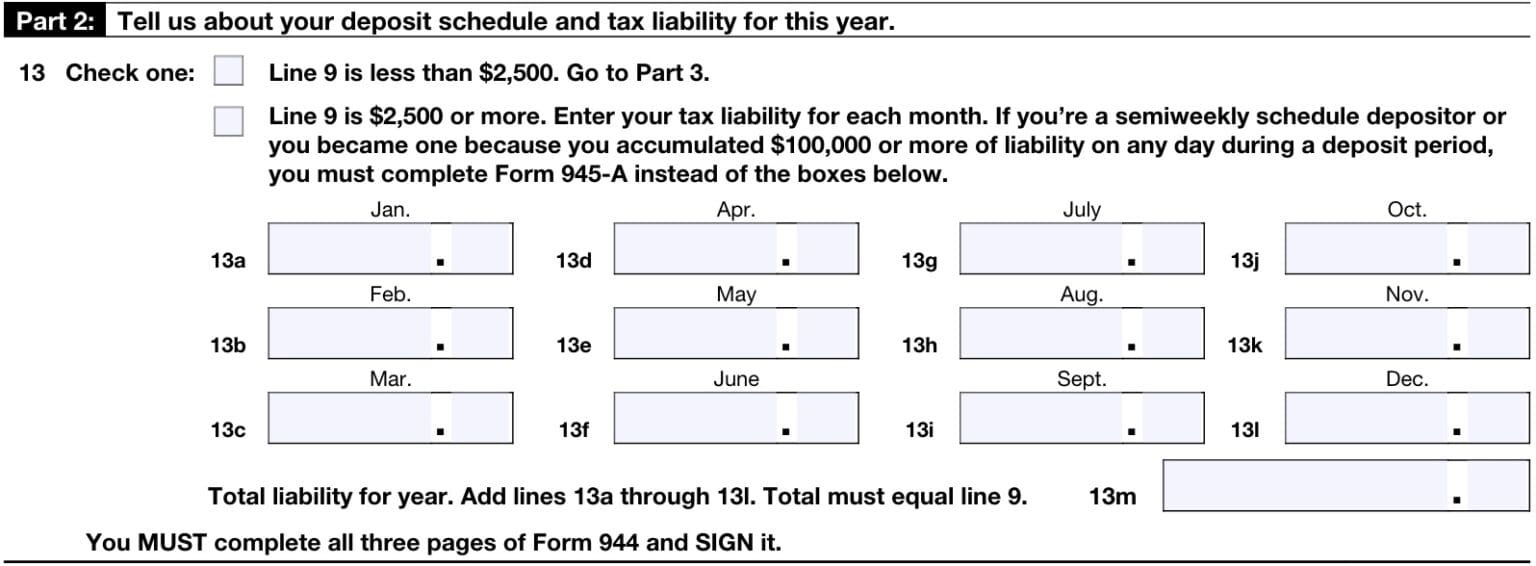 IRS Form 944 Instructions - Employer's Annual Federal Tax Return
