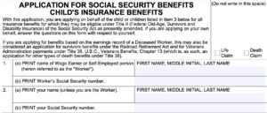 Form SSA-4-BK Instructions - Child's Social Security Application