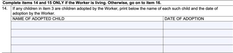 Form SSA-4-BK Instructions - Child's Social Security Application