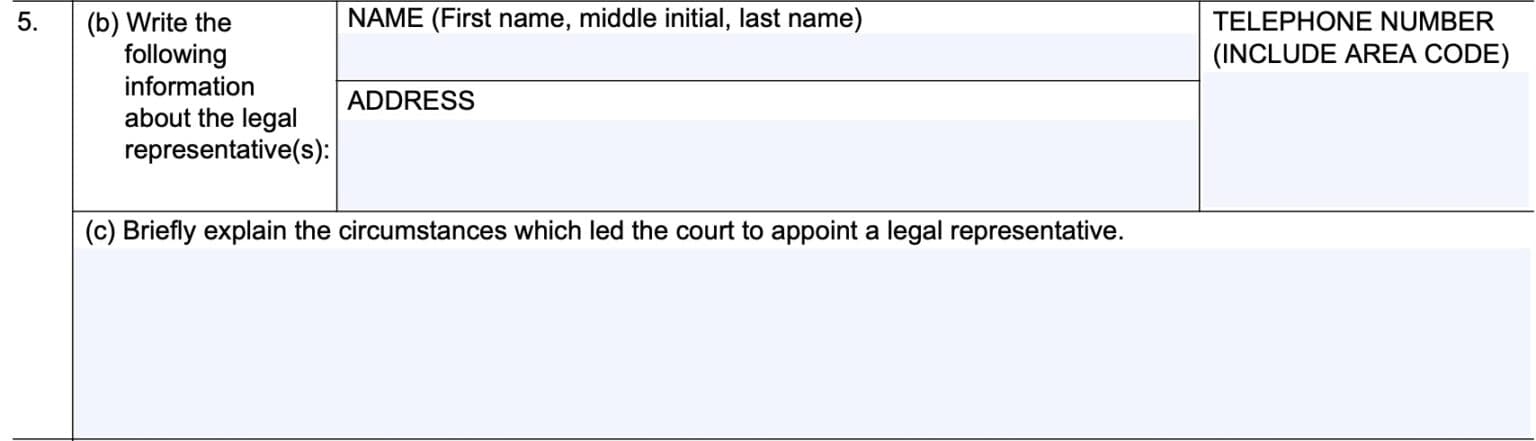 Form SSA-4-BK Instructions - Child's Social Security Application