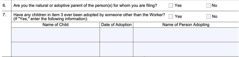 Form SSA-4-BK Instructions - Child's Social Security Application