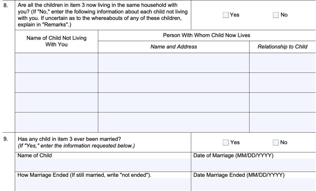 Form SSA-4-BK Instructions - Child's Social Security Application