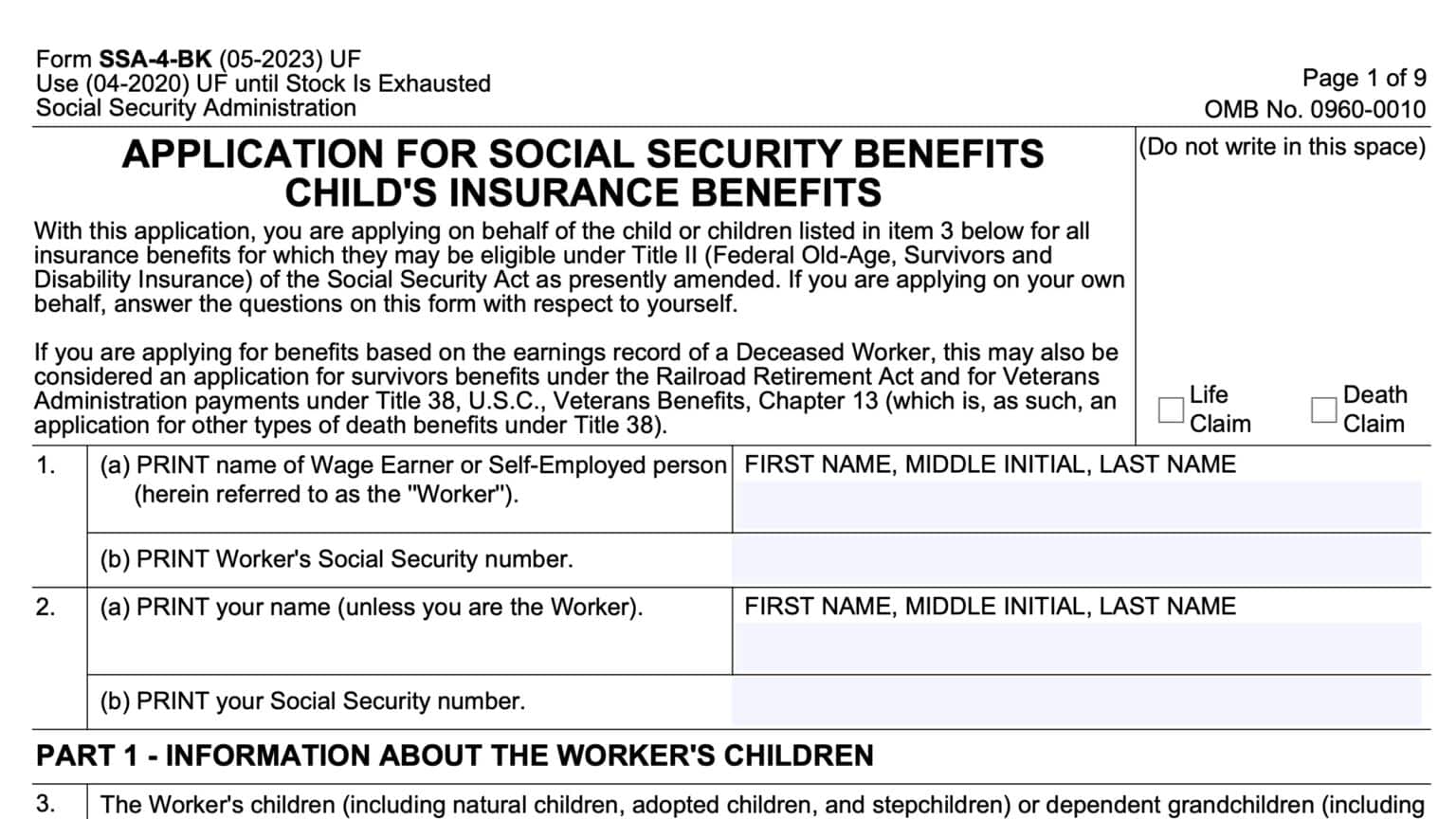 Social Security Forms - Teach Me! Personal Finance