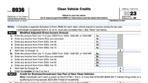 IRS Form 15400 Instructions - Clean Vehicle Seller Report