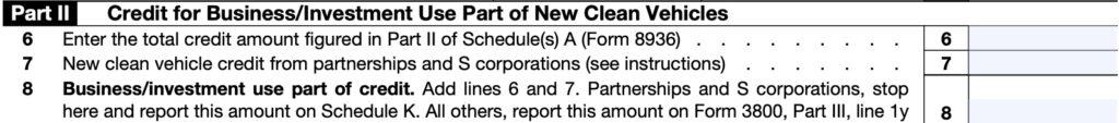 IRS Form 8936 Instructions - Clean Vehicle Credits