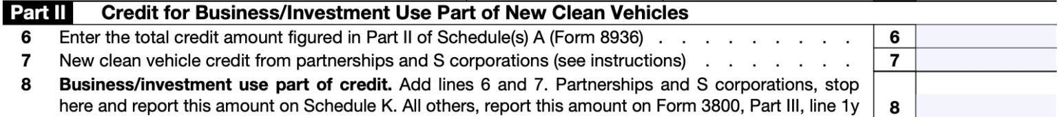 IRS Form 8936 Instructions - Clean Vehicle Credits