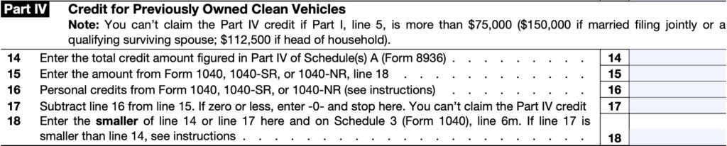 IRS Form 8936 Instructions - Qualifying Electric Vehicle Tax Credits