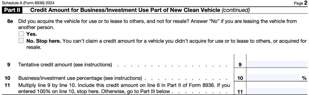 IRS Form 8936 Instructions - Clean Vehicle Credits