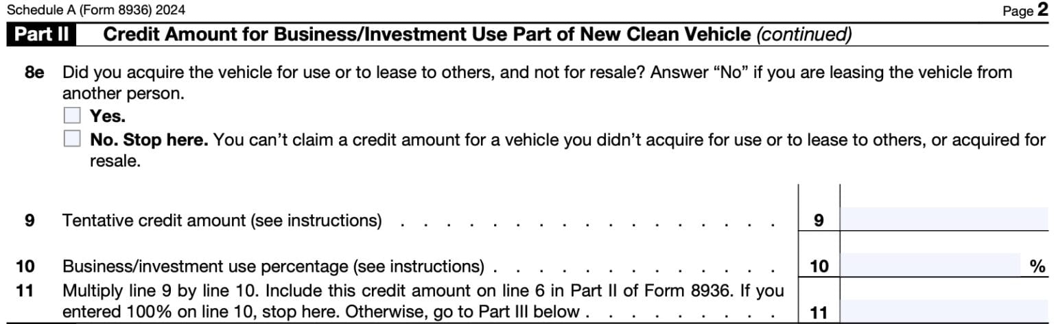 IRS Form 8936 Instructions - Clean Vehicle Credits