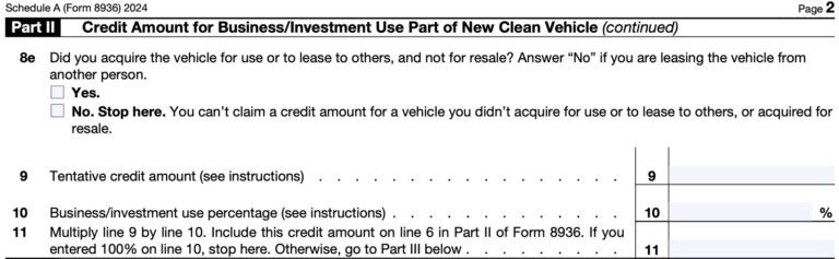 IRS Form 8936 Instructions - Clean Vehicle Credits