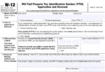 IRS Form W-12 Instructions - PTIN Application