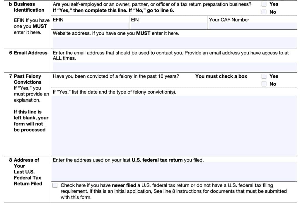 IRS Form W-12 Instructions - PTIN Application