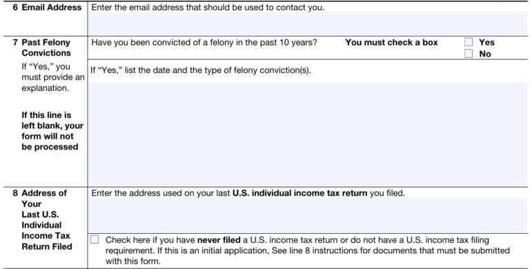 IRS Form W-12 Instructions - PTIN Application
