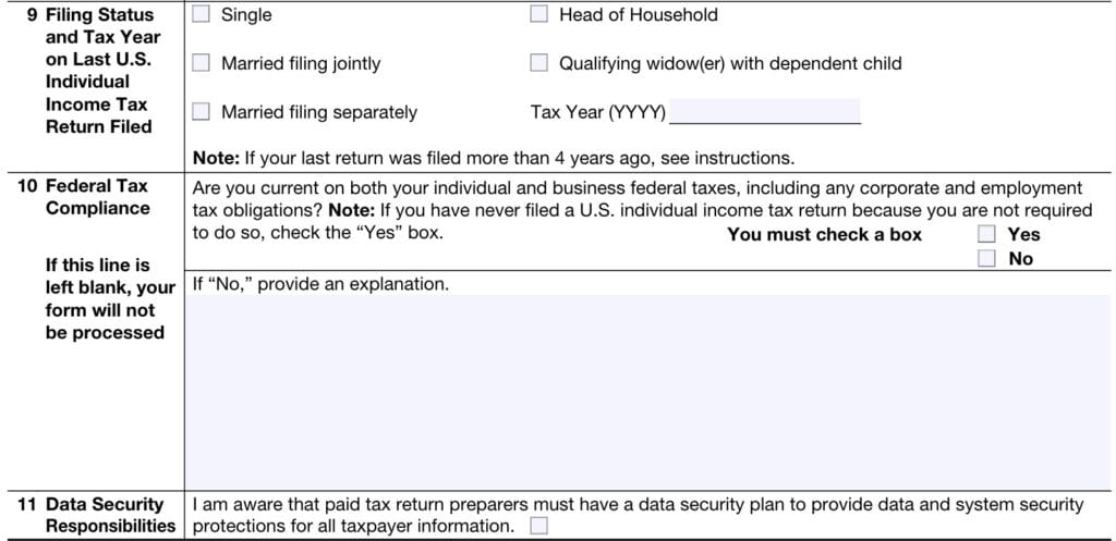 IRS Form W-12 Instructions - PTIN Application