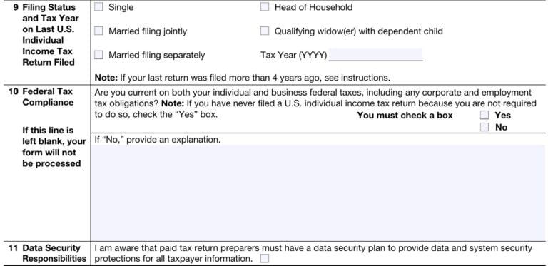 IRS Form W-12 Instructions - PTIN Application