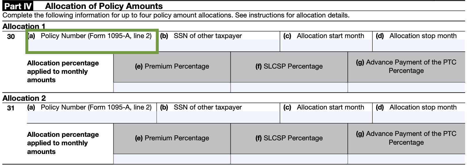 IRS Form 1095 A Instructions Marketplace Insurance Statement IRS Form 1095 A Instructions Marketplace Insurance Statement