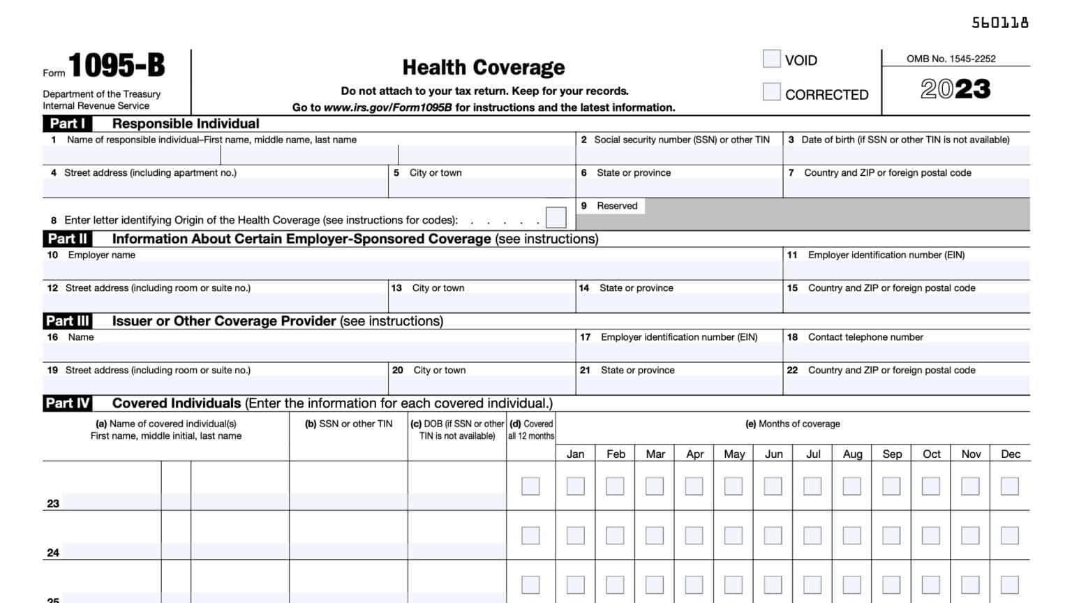IRS Form 1095-C Instructions - Employer Health Coverage