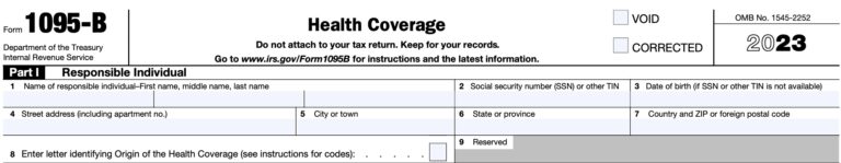 IRS Form 1095-B Instructions - Health Coverage