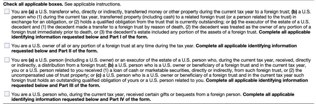 IRS Form 3520 Instructions