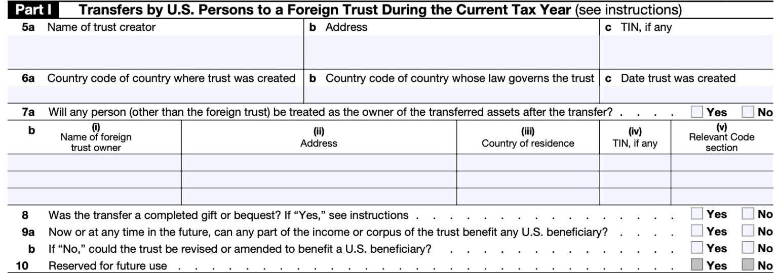 IRS Form 3520 Instructions
