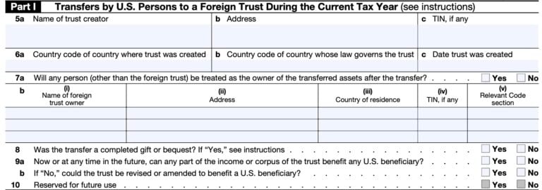 IRS Form 3520 Instructions