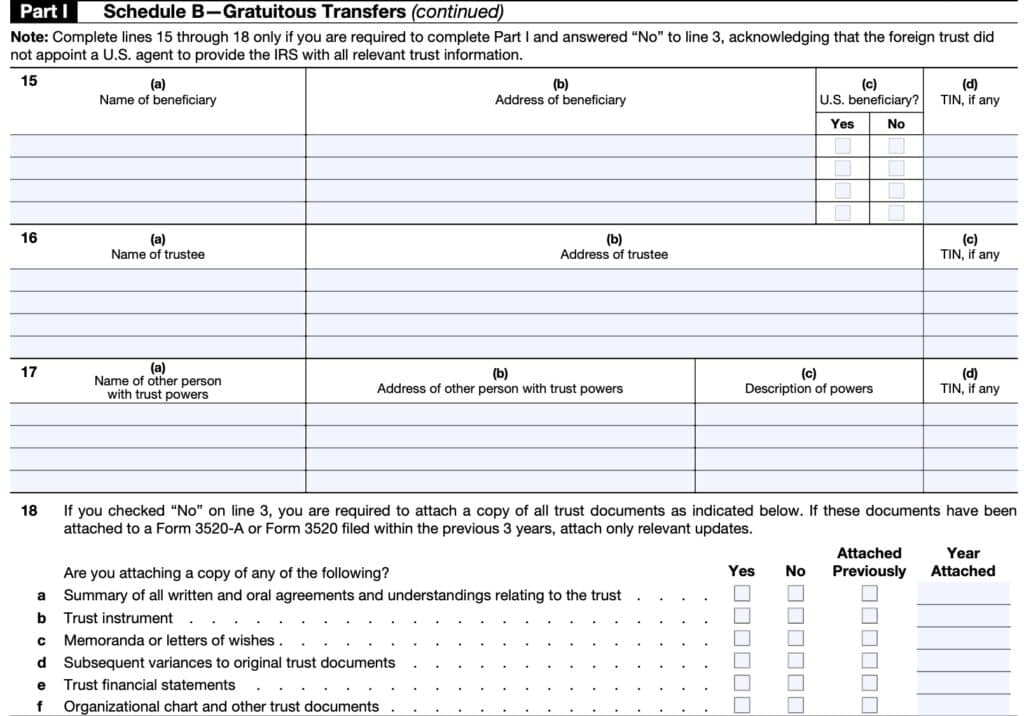 IRS Form 3520 Instructions