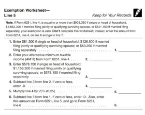 IRS Form 6251 Instructions - A Guide to Alternative Minimum Tax