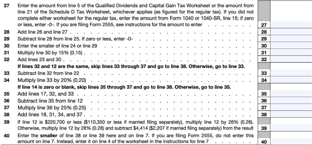 IRS Form 6251 Instructions - A Guide to Alternative Minimum Tax