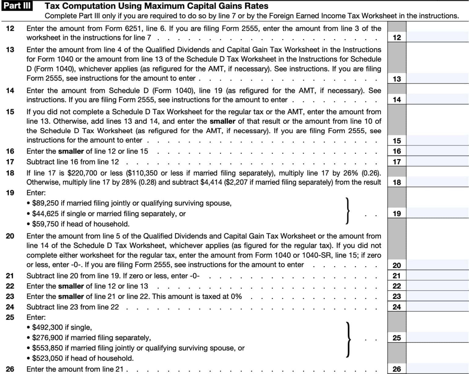 IRS Form 6251 Instructions - A Guide to Alternative Minimum Tax