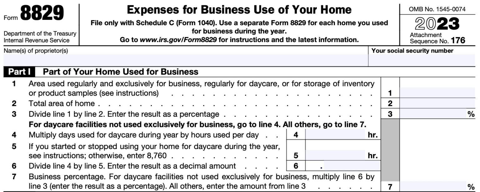IRS Form 8829 Instructions - Figuring Home Business Expenses