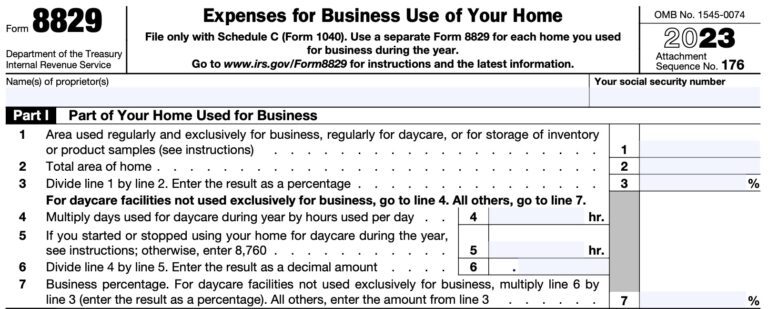 IRS Form 8829 Instructions - Figuring Home Business Expenses