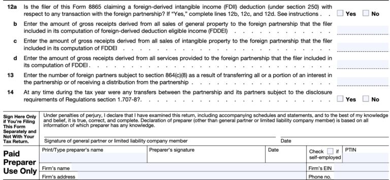 IRS Form 8865 Instructions - Foreign Partnership Returns