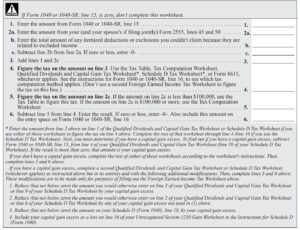 IRS Form 2555 Instructions