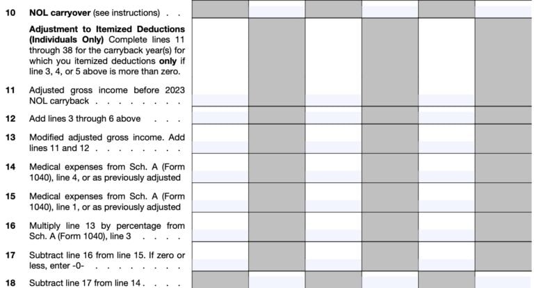 IRS Form 1045 Instructions - Applying For A Tentative Refund