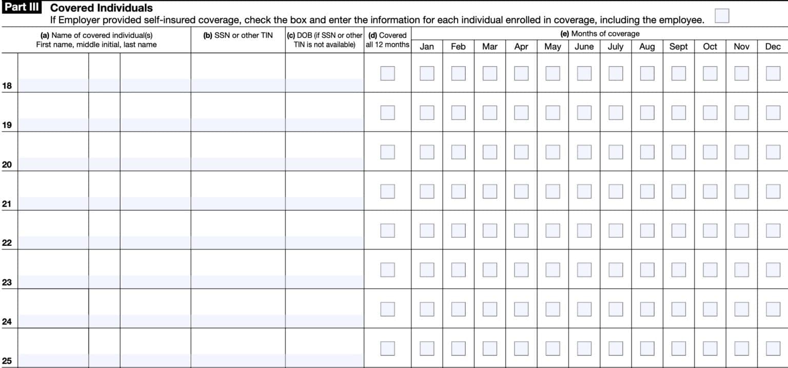 IRS Form 1095-C Instructions - Employer Health Coverage