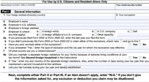 IRS Form 2555 Instructions