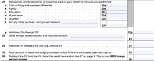 IRS Form 2555 Instructions