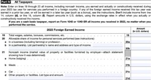 IRS Form 2555 Instructions