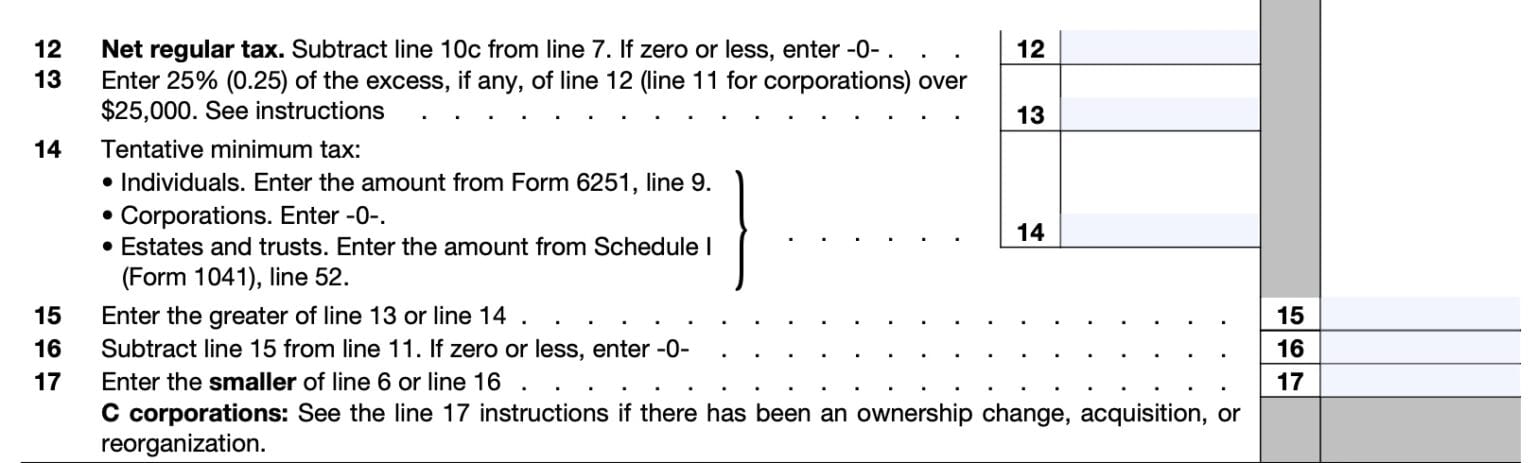 IRS Form 3800 Instructions - General Business Credit