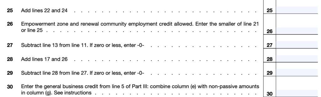 IRS Form 3800 Instructions - General Business Credit