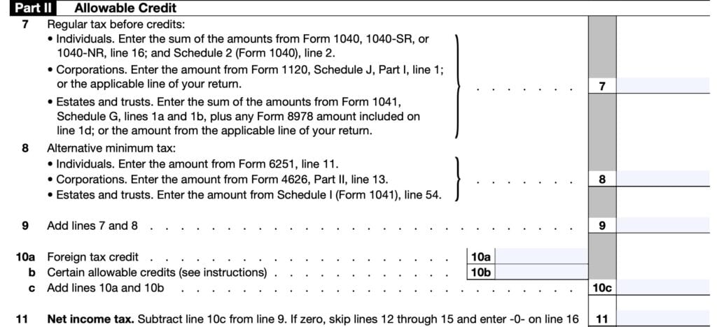 IRS Form 3800 Instructions - General Business Credit