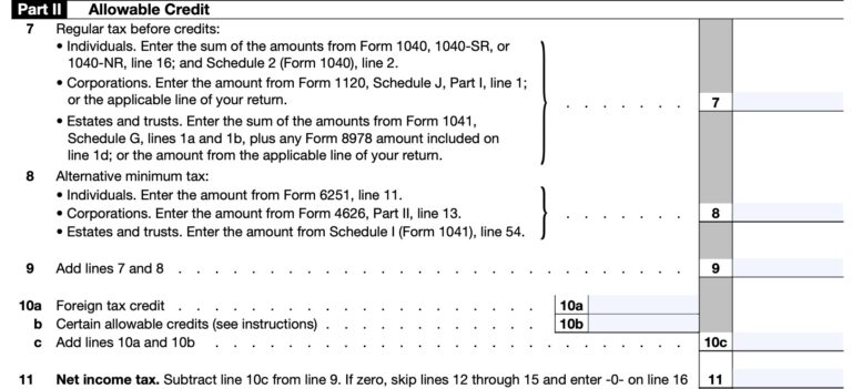 IRS Form 3800 Instructions - General Business Credit