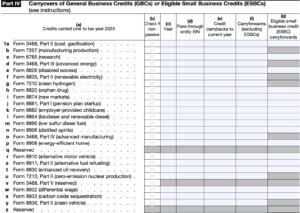 IRS Form 3800 Instructions - General Business Credit