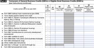 IRS Form 3800 Instructions - General Business Credit