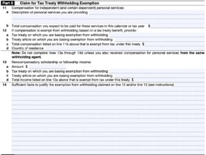 IRS Form 8233 Instructions - Nonresident Alien Tax Exemption