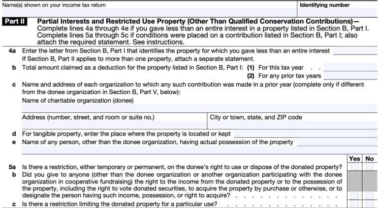 IRS Form 8283 Instructions - Noncash Charitable Contributions