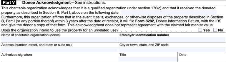 IRS Form 8283 Instructions - Noncash Charitable Contributions