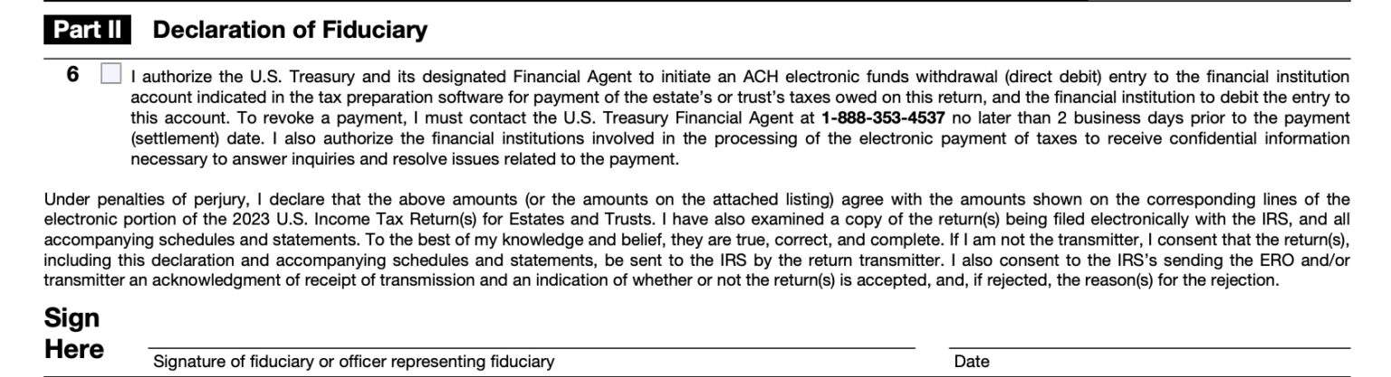 IRS Form 8453-FE Instructions - Estate or Trust Declaration
